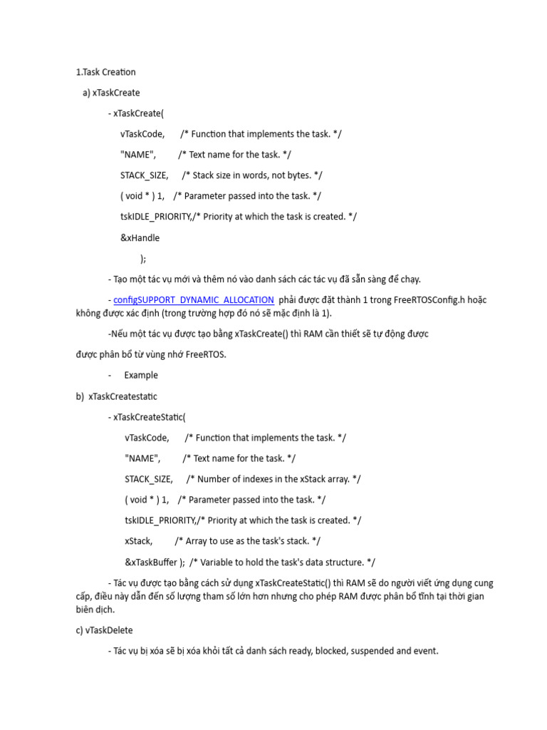 Hàm RTOS | PDF