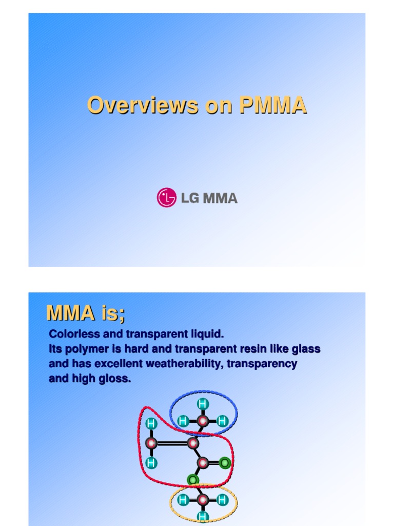 Overviews On PMMA | PDF | Poly(Methyl Methacrylate) | Ultraviolet