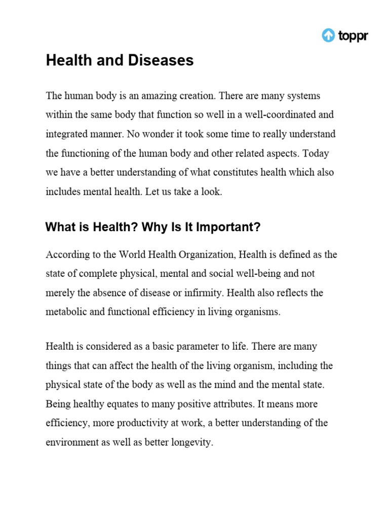 CBSE Class 12 Biology Chapter 8 Human Health and Disease Revision Notes ...