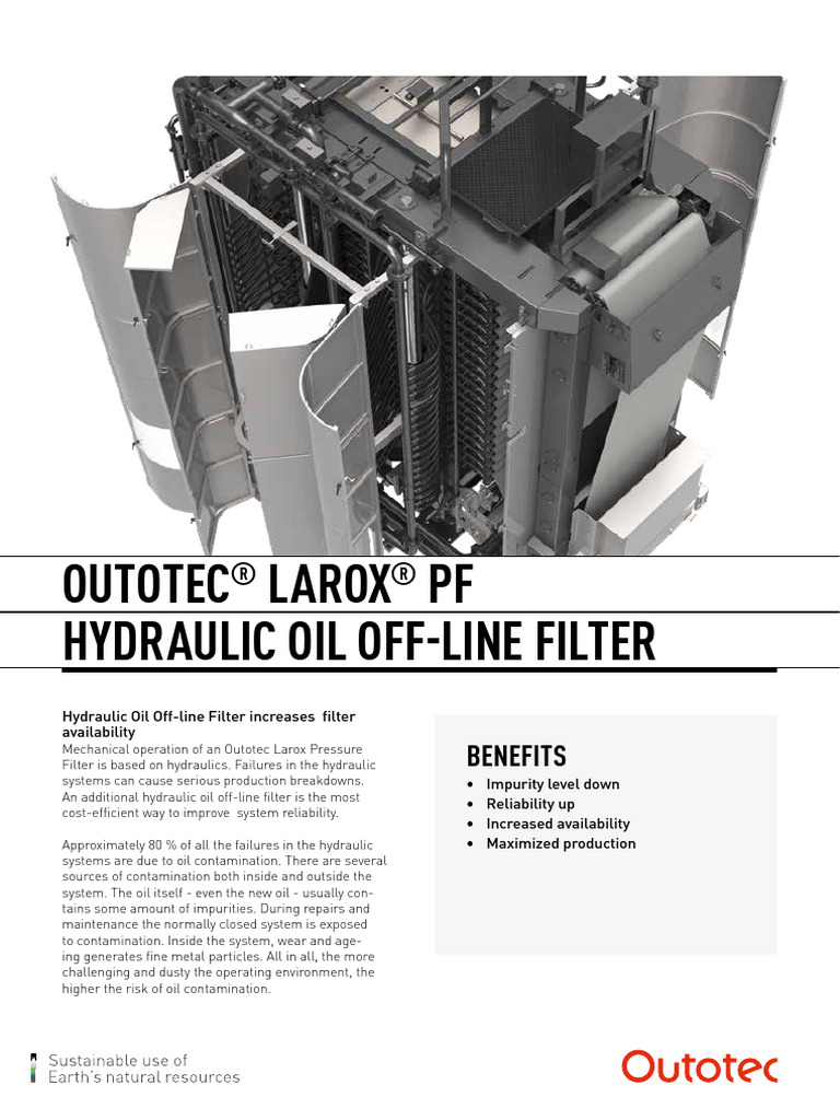 Larox PF Hydraulic Oil Off Line Filter - Web | PDF | Filtration | Pump