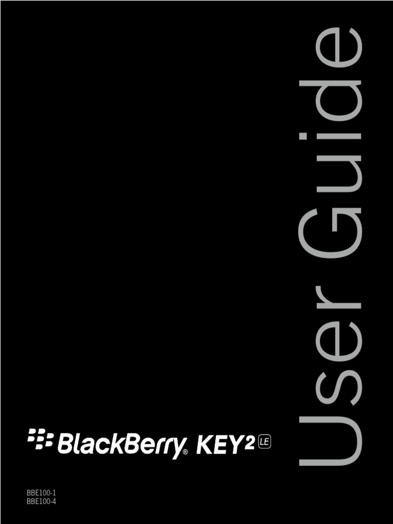 Blackberry Key2 Le Manual | PDF | Mobile App | Computer Keyboard