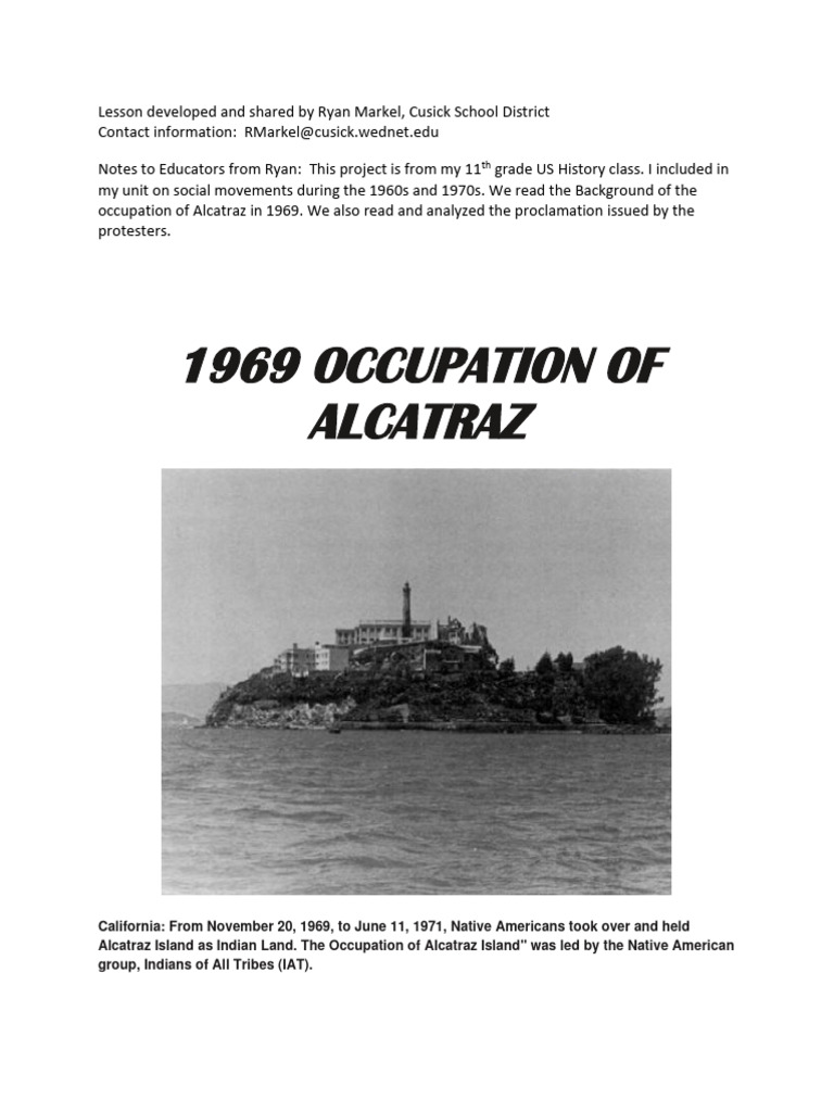 1969 Alcatraz (HS) | PDF | Indigenous Peoples | North America