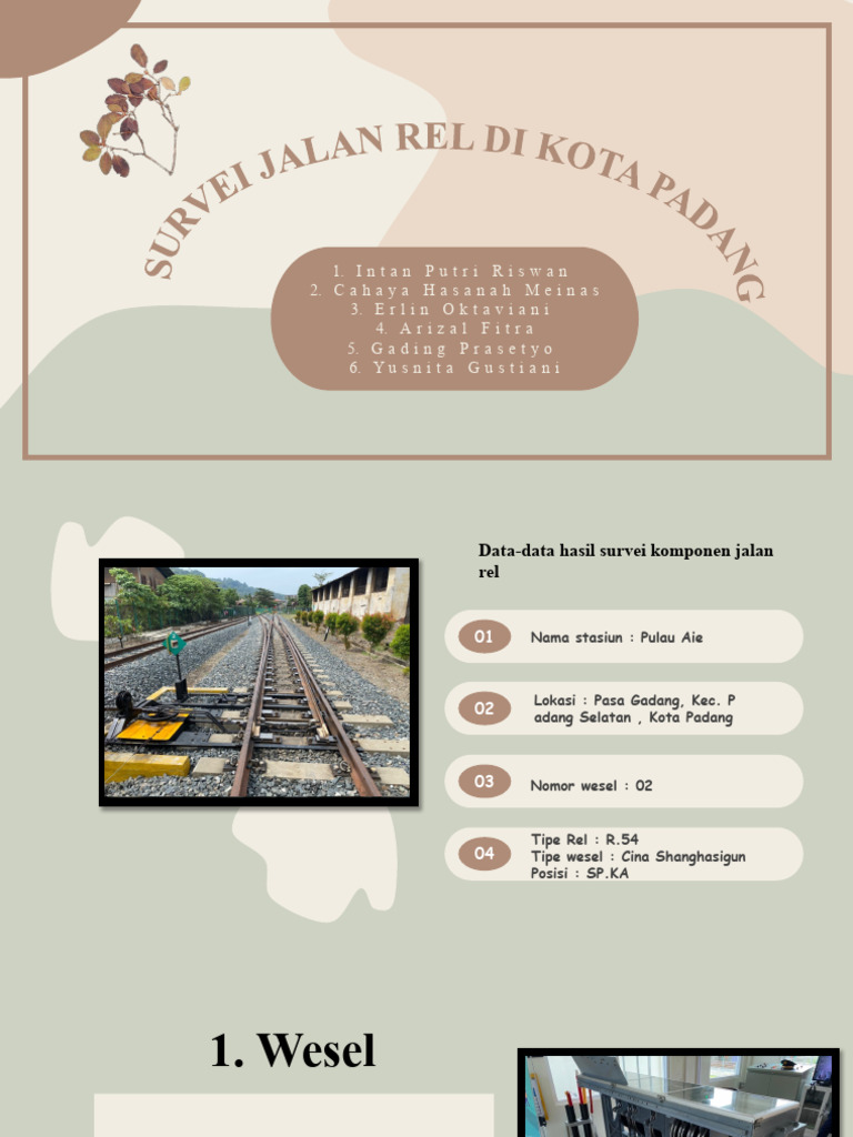 Survei Komponen Jalan Rel Kereta | PDF | Teknologi & Rekayasa