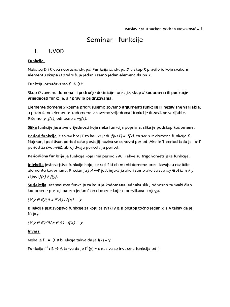 Matematika Funkcije 2 Verzija | PDF
