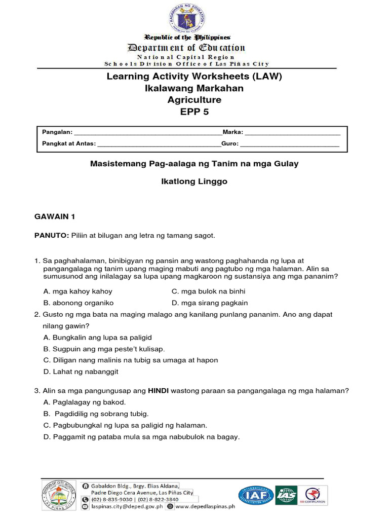 Final - Week-3-Law-Epp-5-Q2-Agriculture | PDF