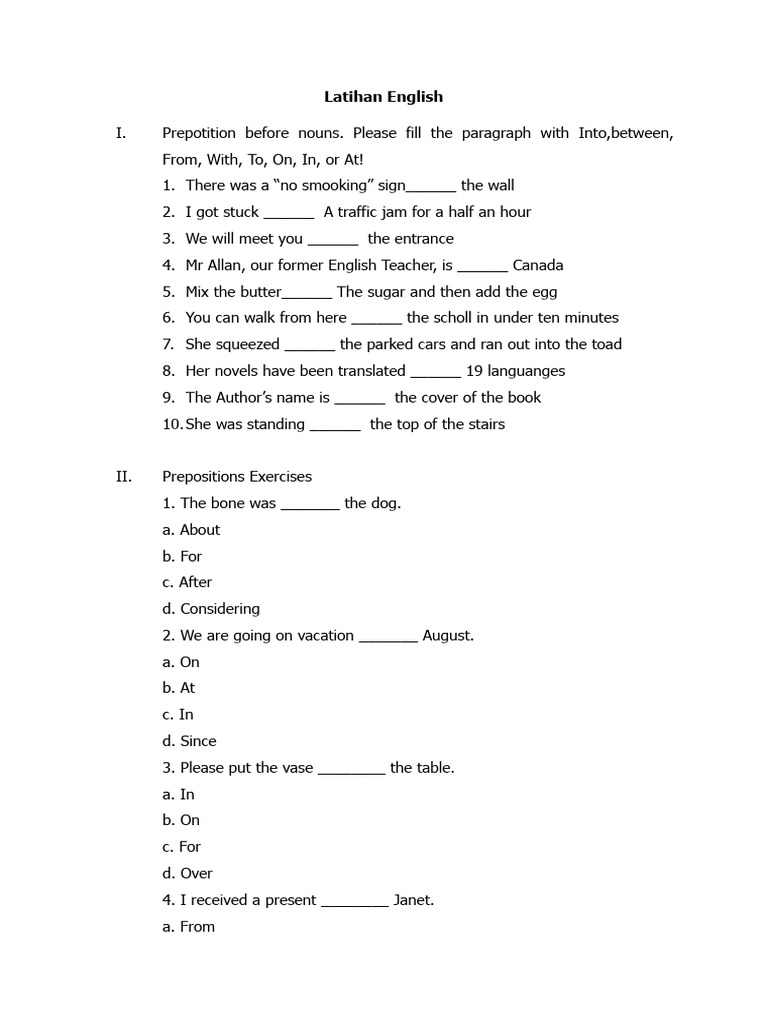 Latihan Mid Test English Pdf