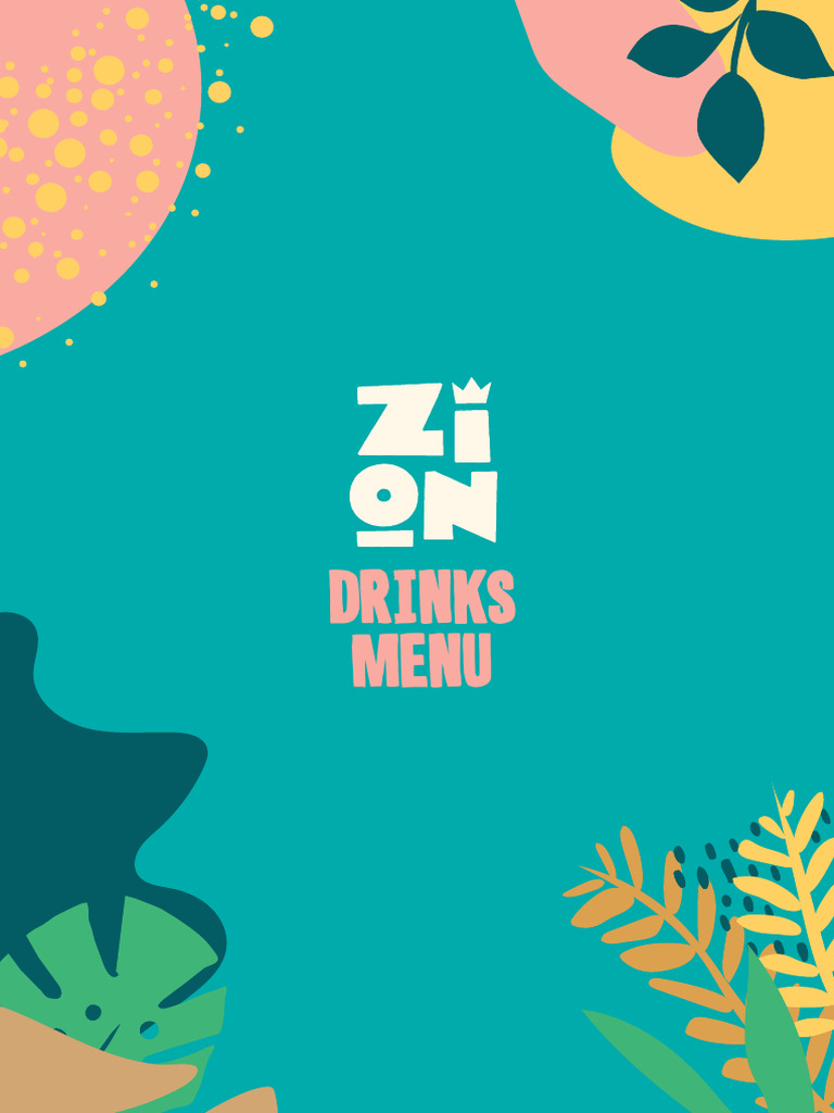 Zion Drinks Menu 21 Web | PDF | Rose | Drink