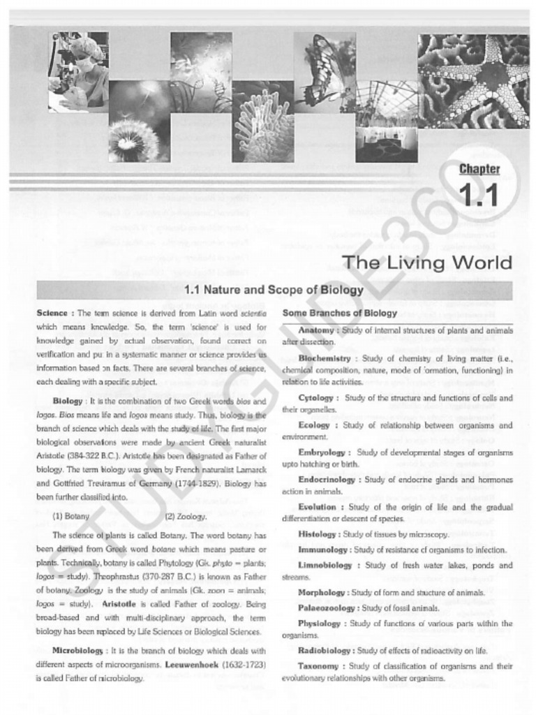 Biology Notes for Neet Chapter 1.1 | PDF