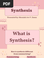Synthesis Sentence Starters and Examples | PDF