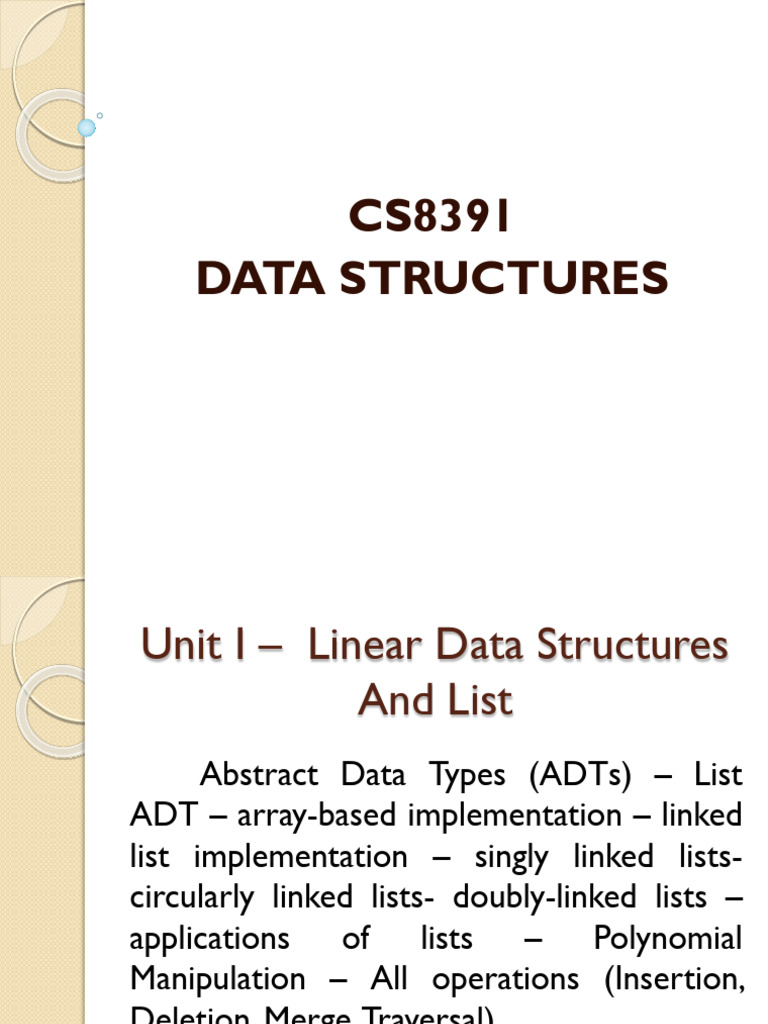 Unit - 1 | PDF | Data Structure | Pointer (Computer Programming)