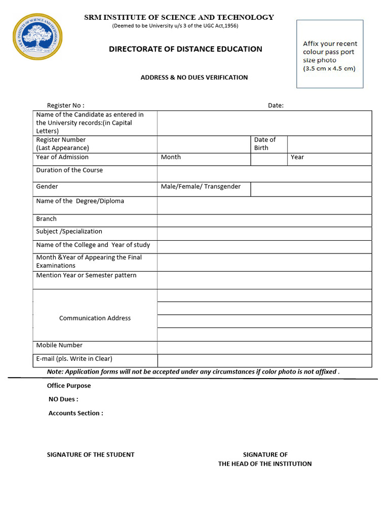 Convocation Application Form | PDF