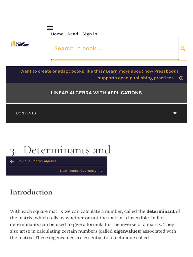 Determinants and Diagonalization - Linear Algebra | PDF | Eigenvalues ...
