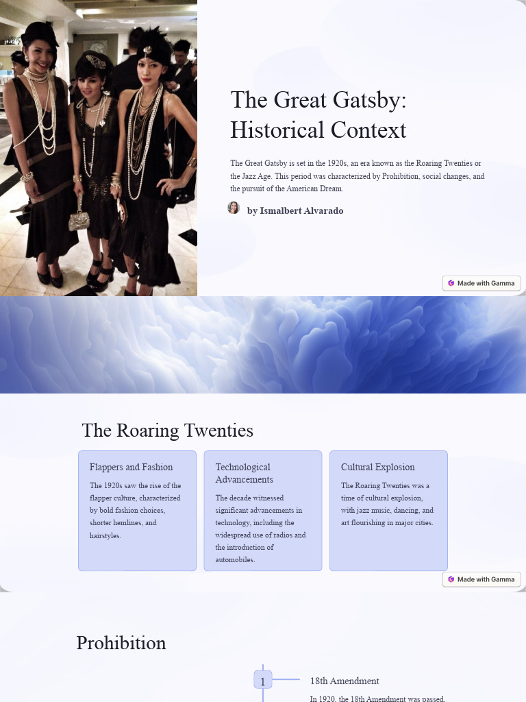 The Great Gatsby | PDF | Roaring Twenties | Economic Inequality