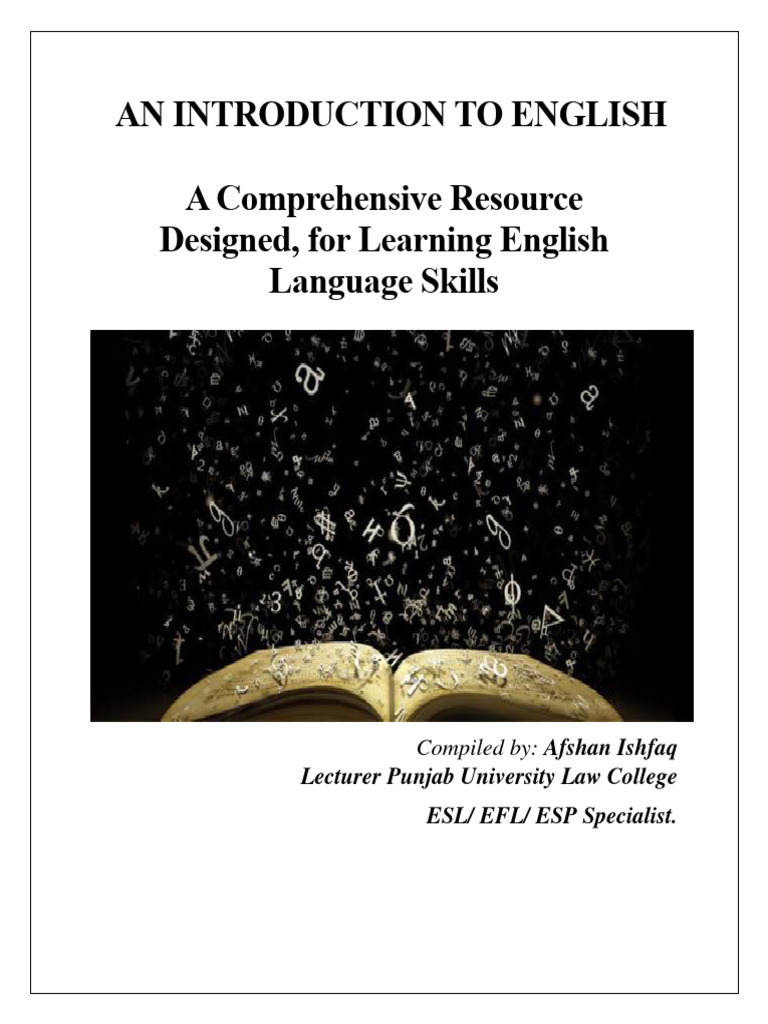 An Introduction To English | PDF | Verb | Noun