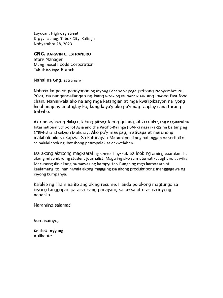 Liham Aplikasyon | PDF