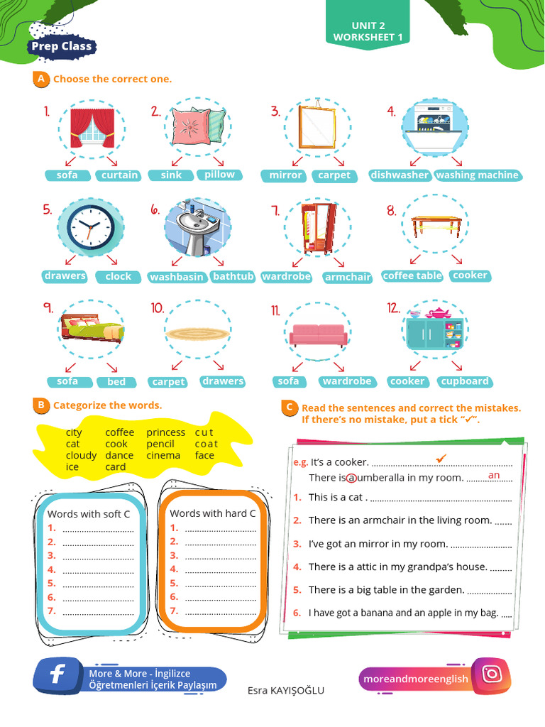 Prep Class Unit 2 Worksheet Activities | PDF | Chair | Home