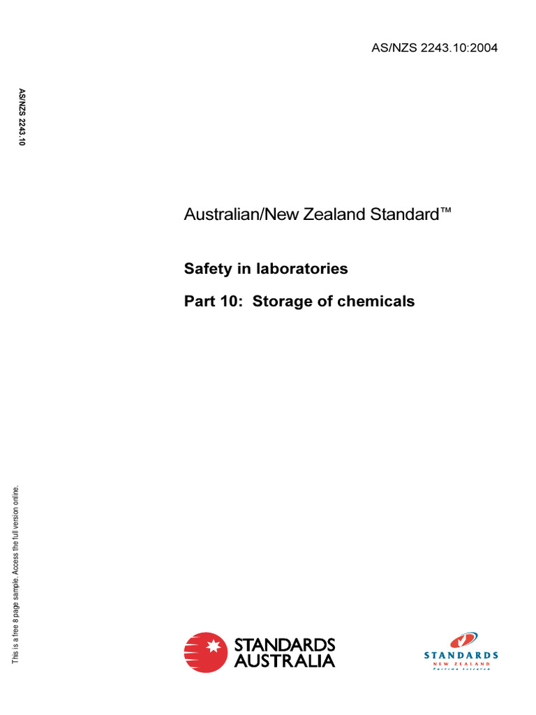 Austrilian Standards - Chemicals | PDF | Dangerous Goods | Laboratories