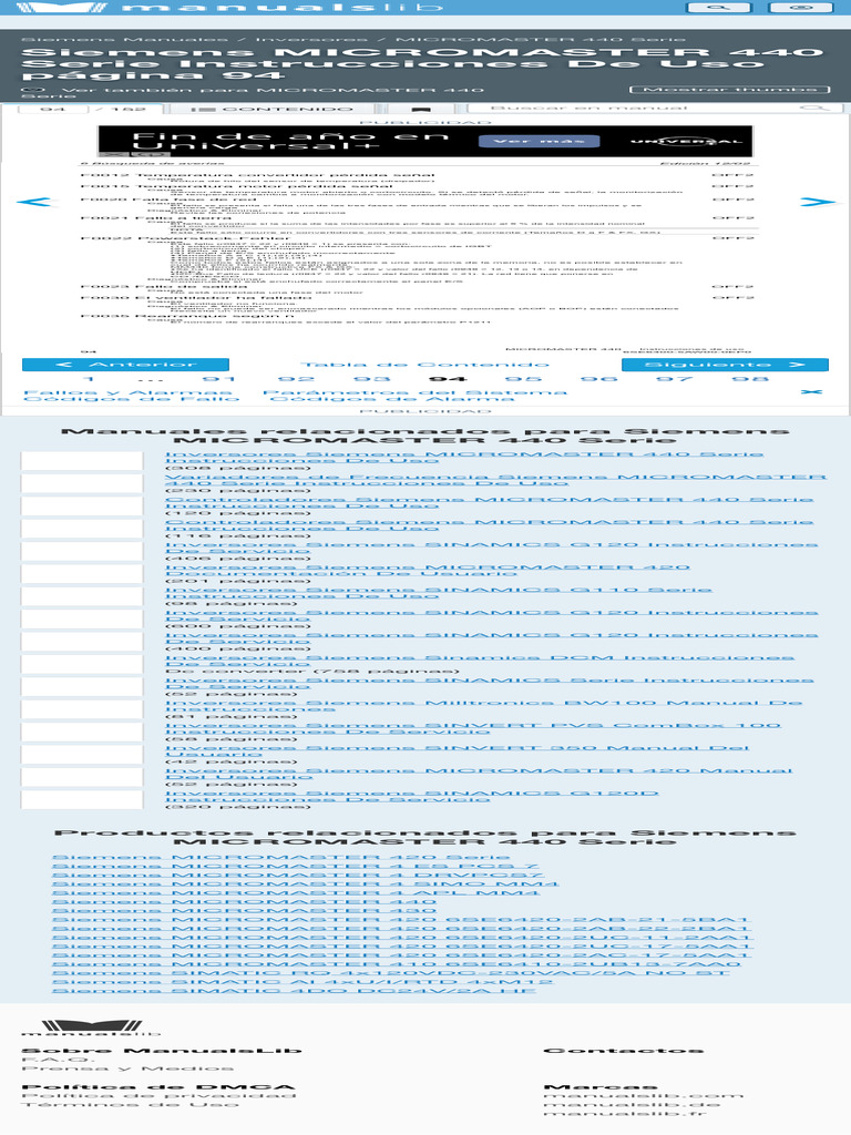 Manual del Inversor Siemens MICROMASTER 440 | PDF | Ingenieria ...