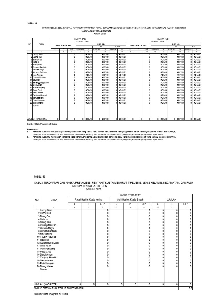 Data Program p2 Kusta | PDF