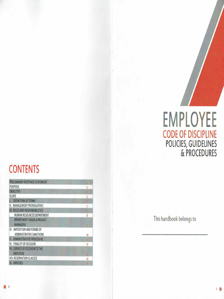 Megawide Employee Code of Discipline | PDF