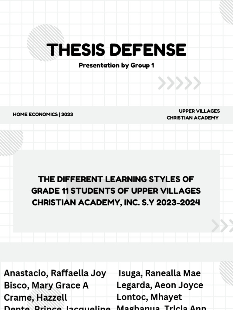 DEFENSE | PDF | Learning Styles | Sampling (Statistics)