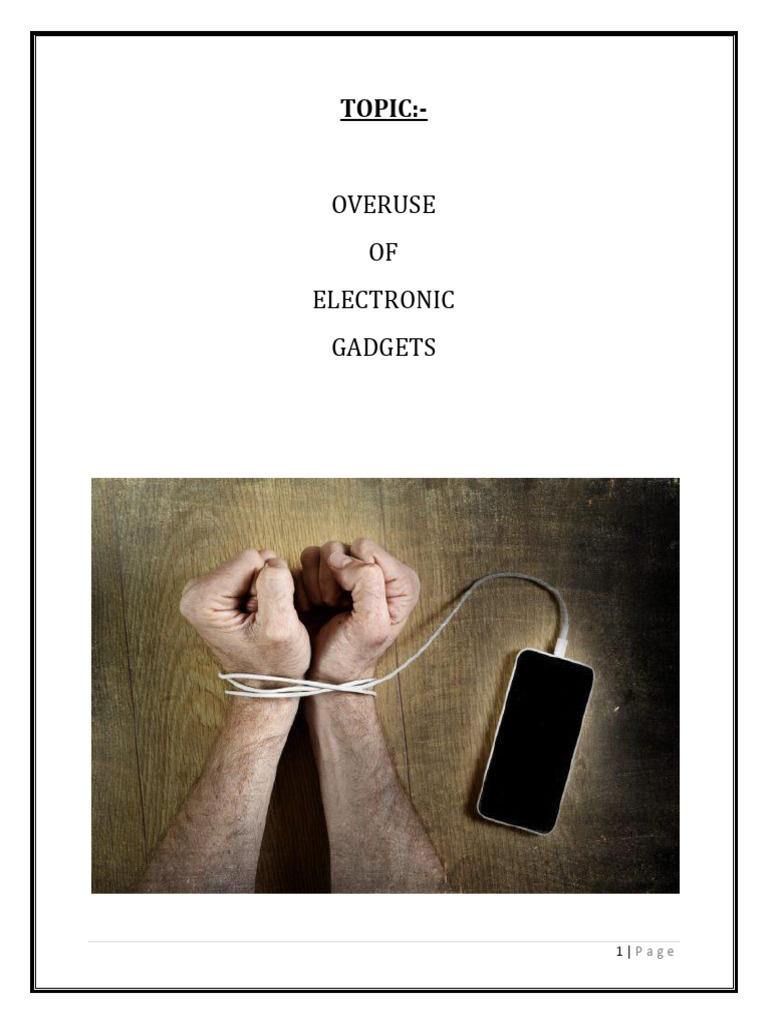Overuse of Gadgets | PDF | Electronic Waste | Sleep