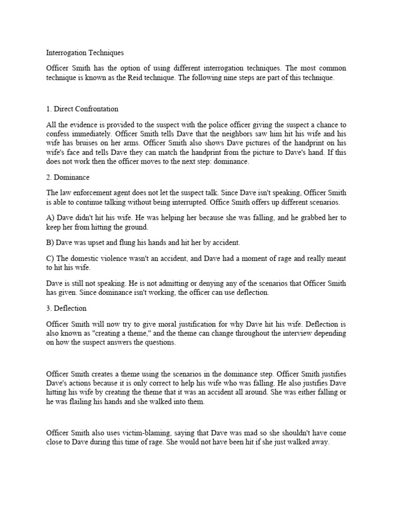 Interrogation Pdf Confession Law Interrogation