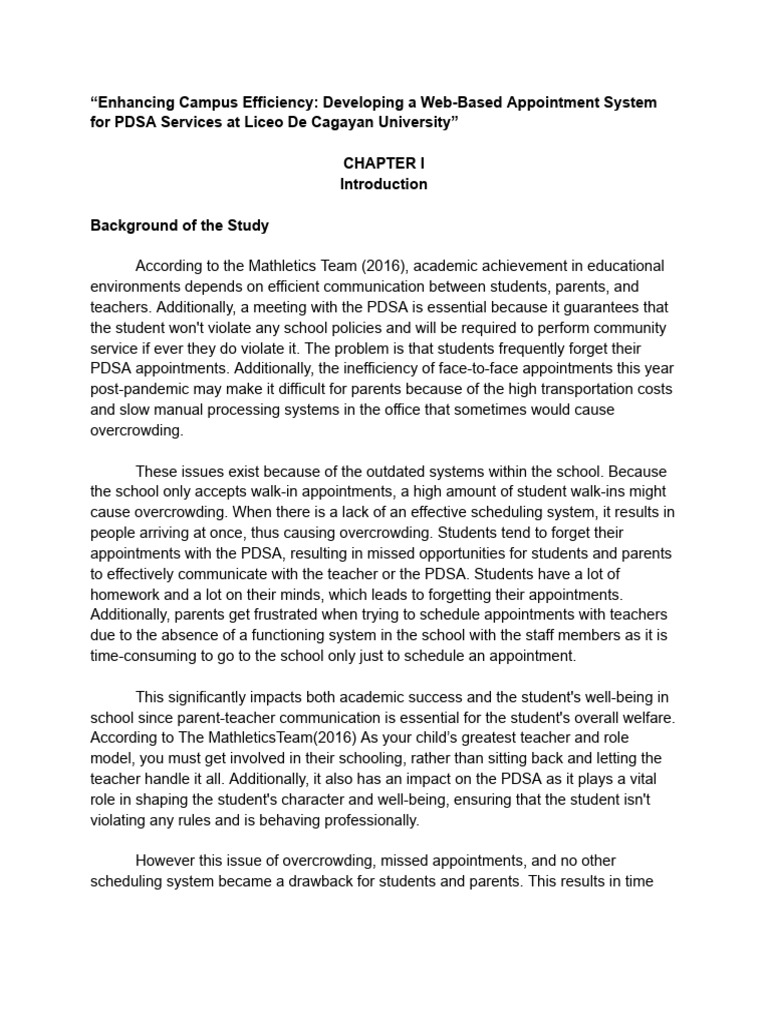 "Enhancing Campus Efficiency: Developing A Web-Based Appointment System ...