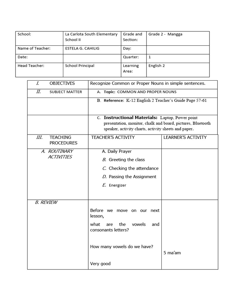 Estela Co DLP English 2 Q1 | PDF | Linguistic Morphology | Linguistics
