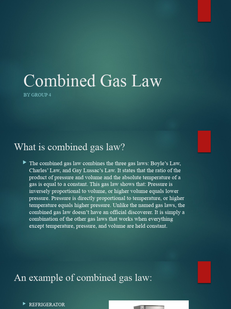 Understanding the Combined Gas Law | PDF