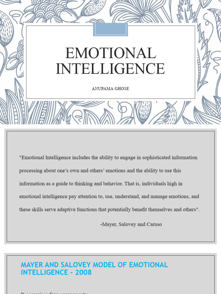 Understanding Emotional Intelligence Components | PDF | Emotional ...