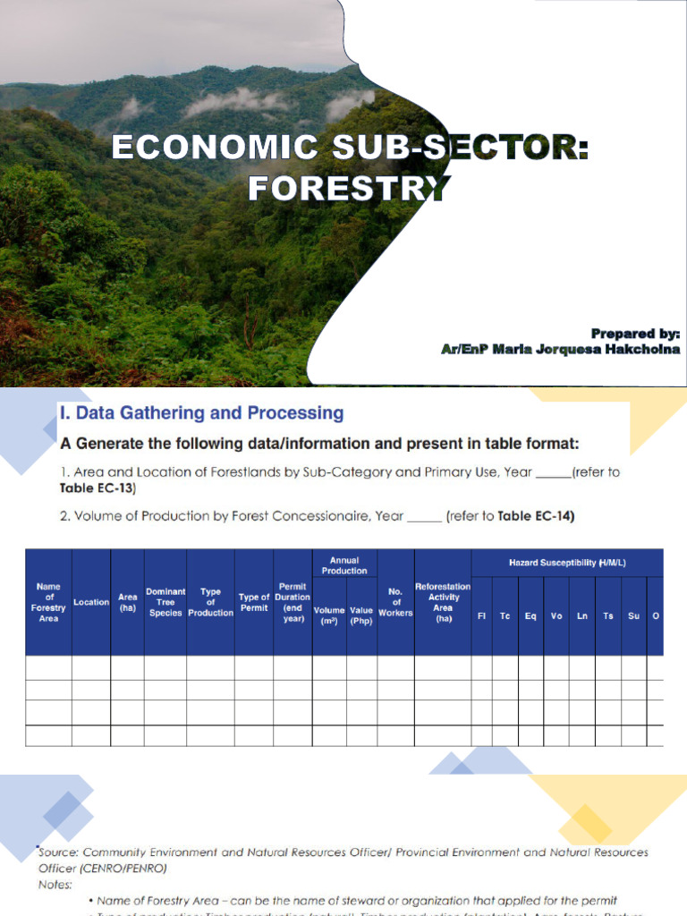 EPM-141-FORESTRY-Economic-Sub-sector | PDF