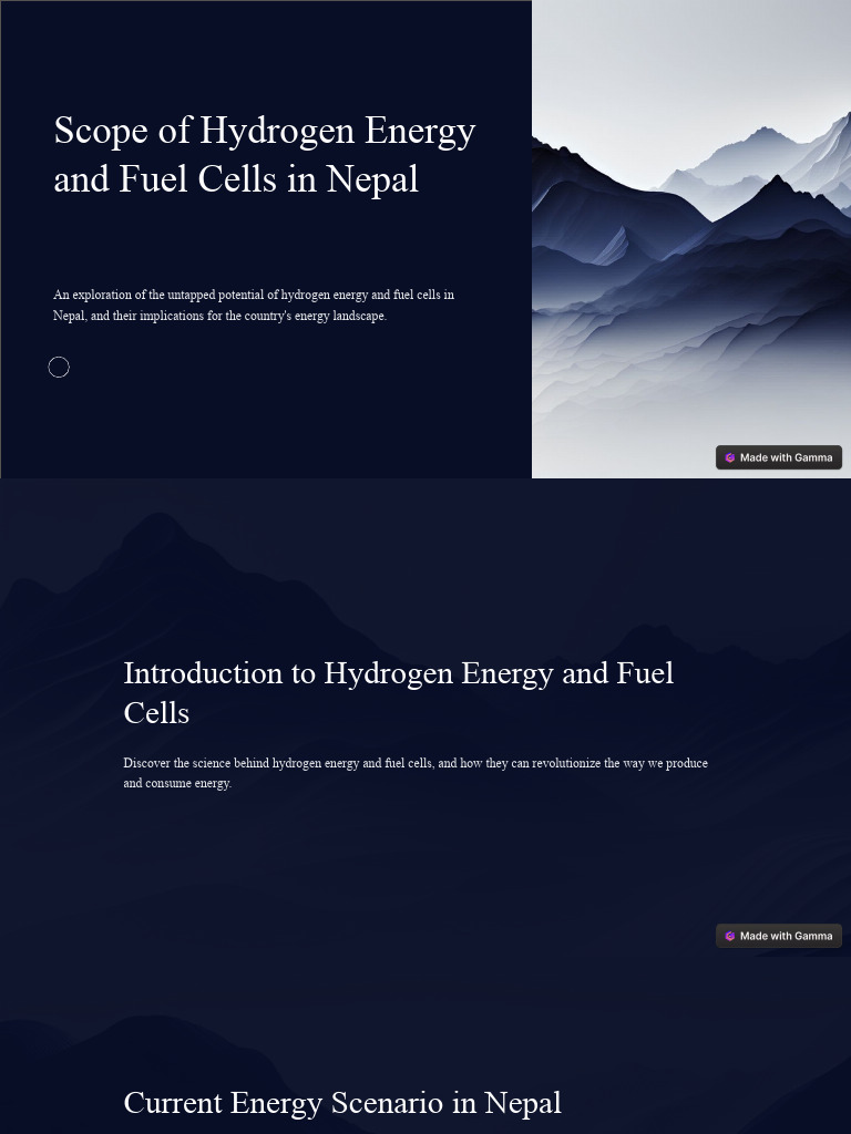 Scope of Hydrogen Energy and Fuel Cells in Nepal | PDF | Fuel Cell | Hydrogen