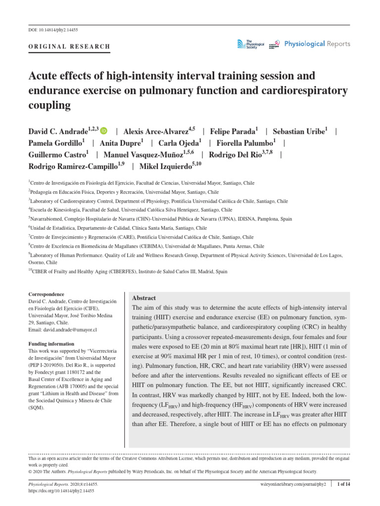 PHY2 8 E14455 | PDF | High Intensity Interval Training | Heart Rate