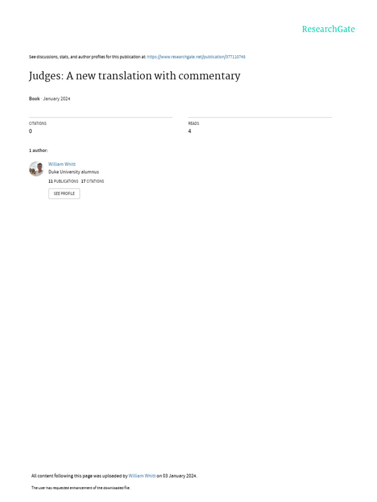 Judges | PDF | Book Of Judges | Book Of Deuteronomy
