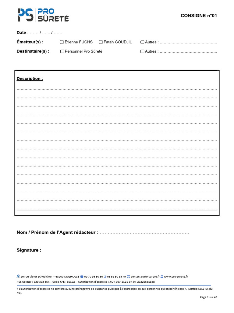 Consigne Ponctuelle | PDF