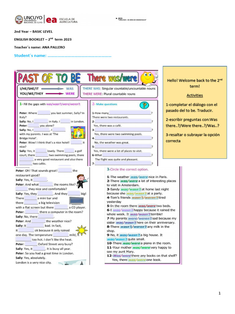 2DO BASIC LEVEL 2023 Second Term | PDF | Language Mechanics | Grammar