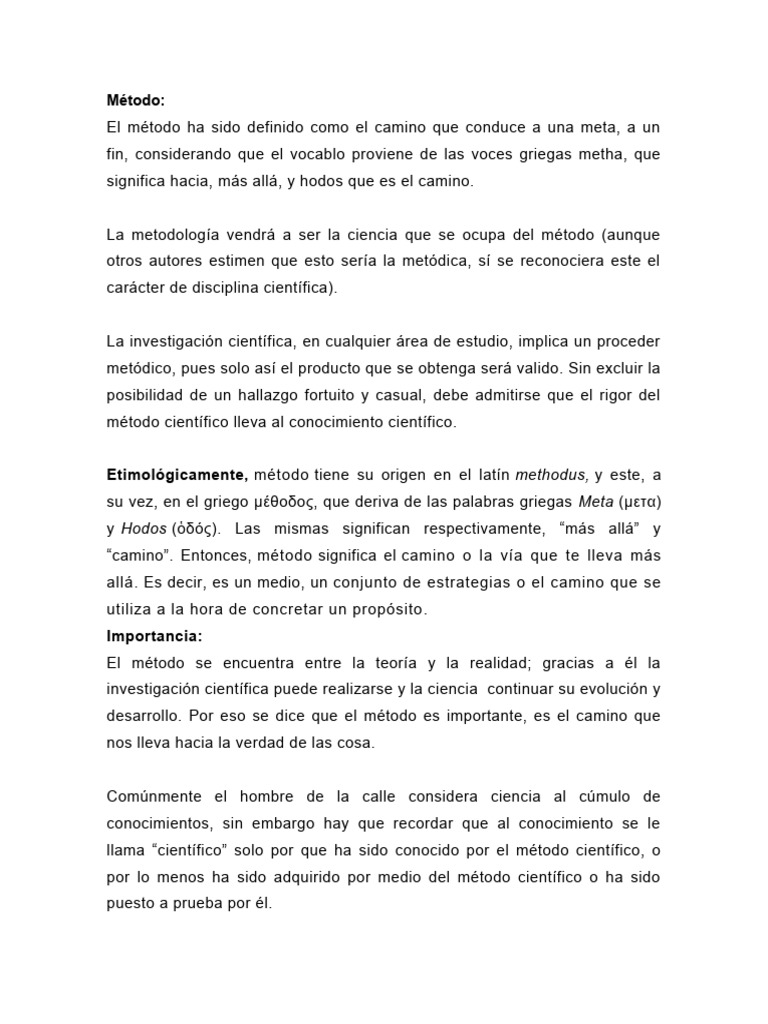 Azuaje Conceptos Metodo | PDF | Metodología | Método científico Azuaje Conceptos Metodo | PDF | Metodología | Método científico