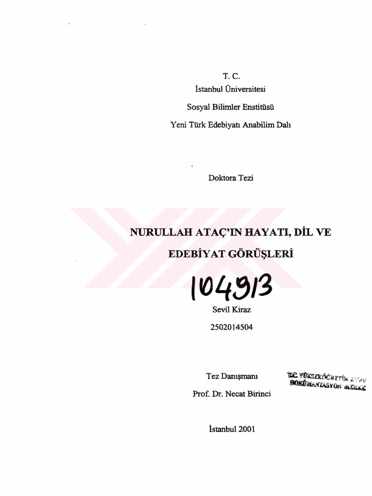 Nurullah Ataç'in Hayatı, Dil Ve Yazın Görüşleri | PDF