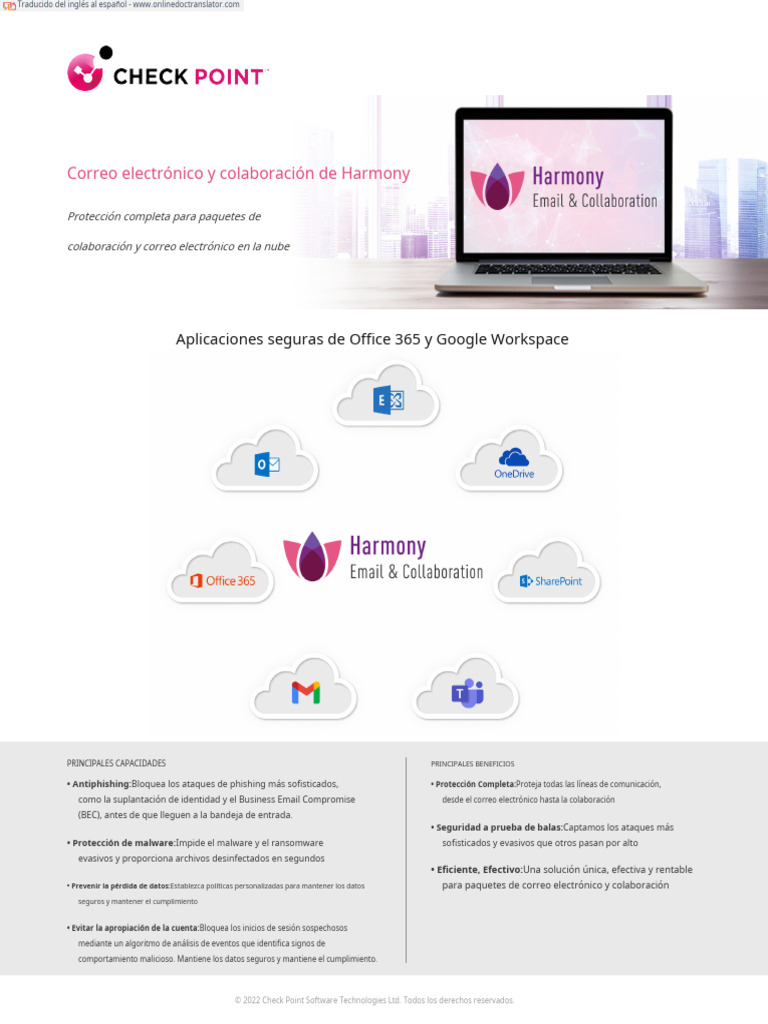 Seguridad de Correo y Colaboración Harmony | PDF | Suplantación de ...