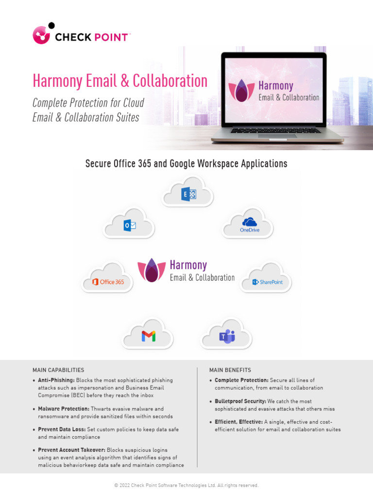Harmony Email and Office Solution Brief Harmony Advanced | Download Free PDF | Phishing | Malware