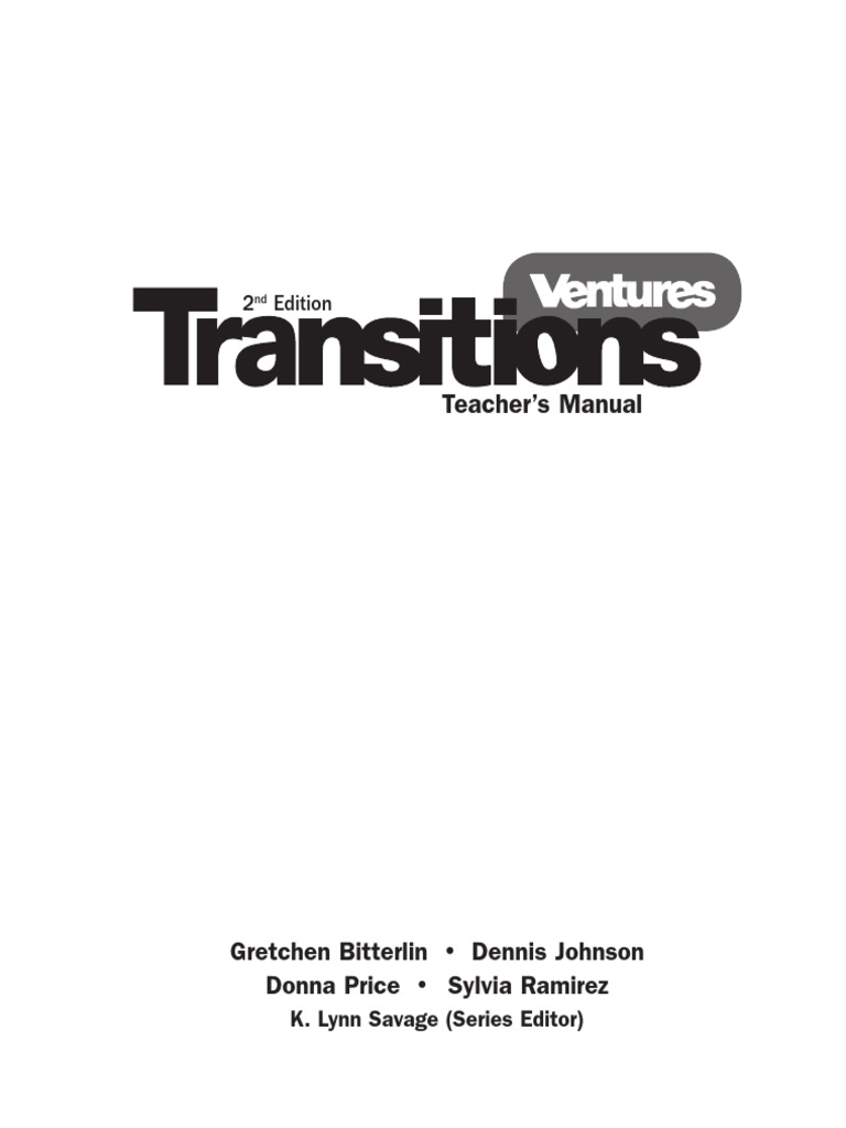 Teacher's Manual for Transitions Course | PDF | Lesson Plan | Reading ...