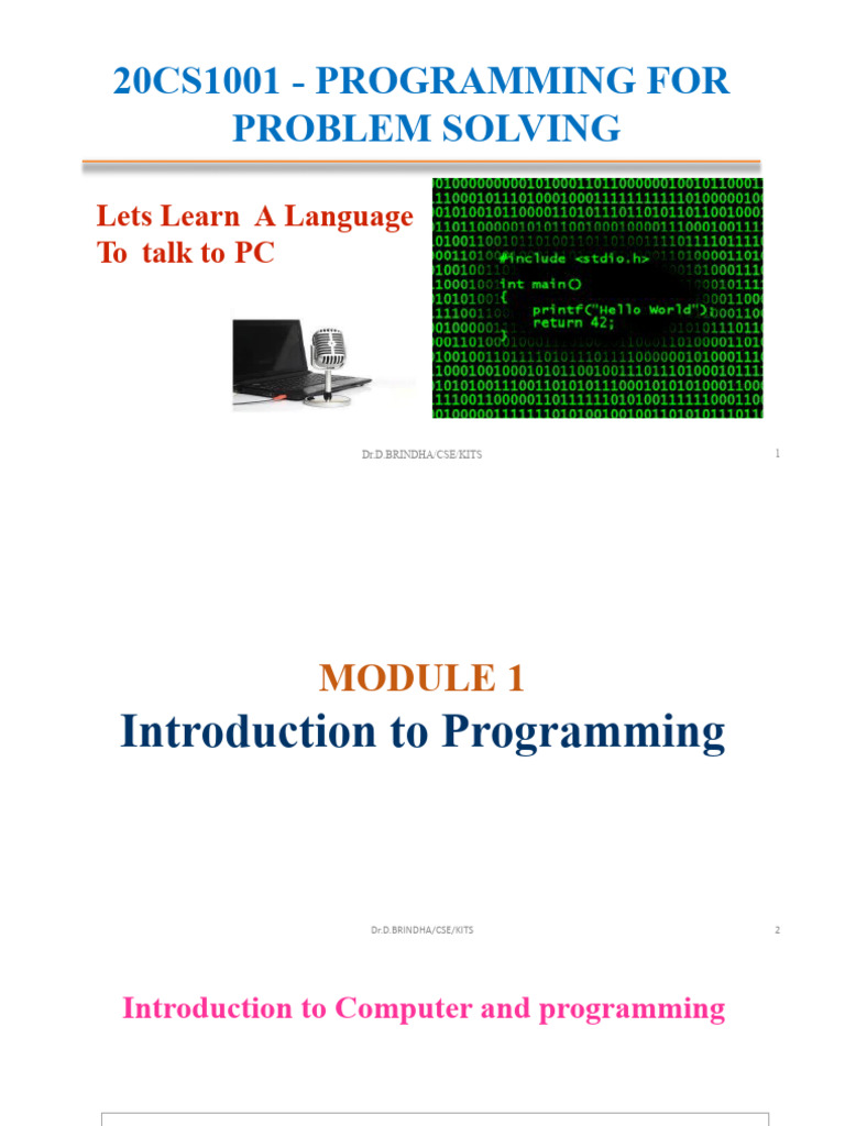 Module 1 | Download Free PDF | Central Processing Unit | Programming