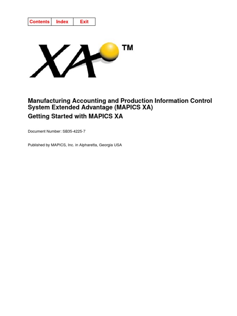 Getting Started With MAPICS XA | PDF | Accounts Payable | Computing
