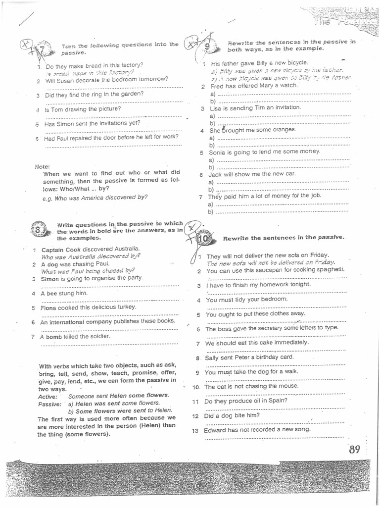 Passive Voice Ditransitive Verbs | PDF