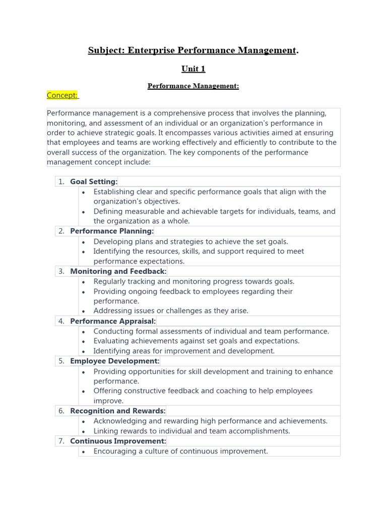 Enterprise Performance Management | PDF | Return On Investment ...