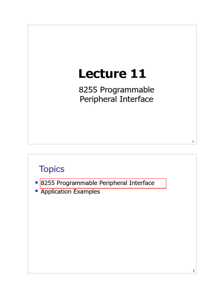 Lecture11 Peripheral Interface | Download Free PDF | Input/Output | Computer Science