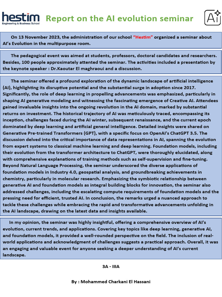AI Seminar | PDF | Artificial Intelligence | Intelligence (AI) & Semantics