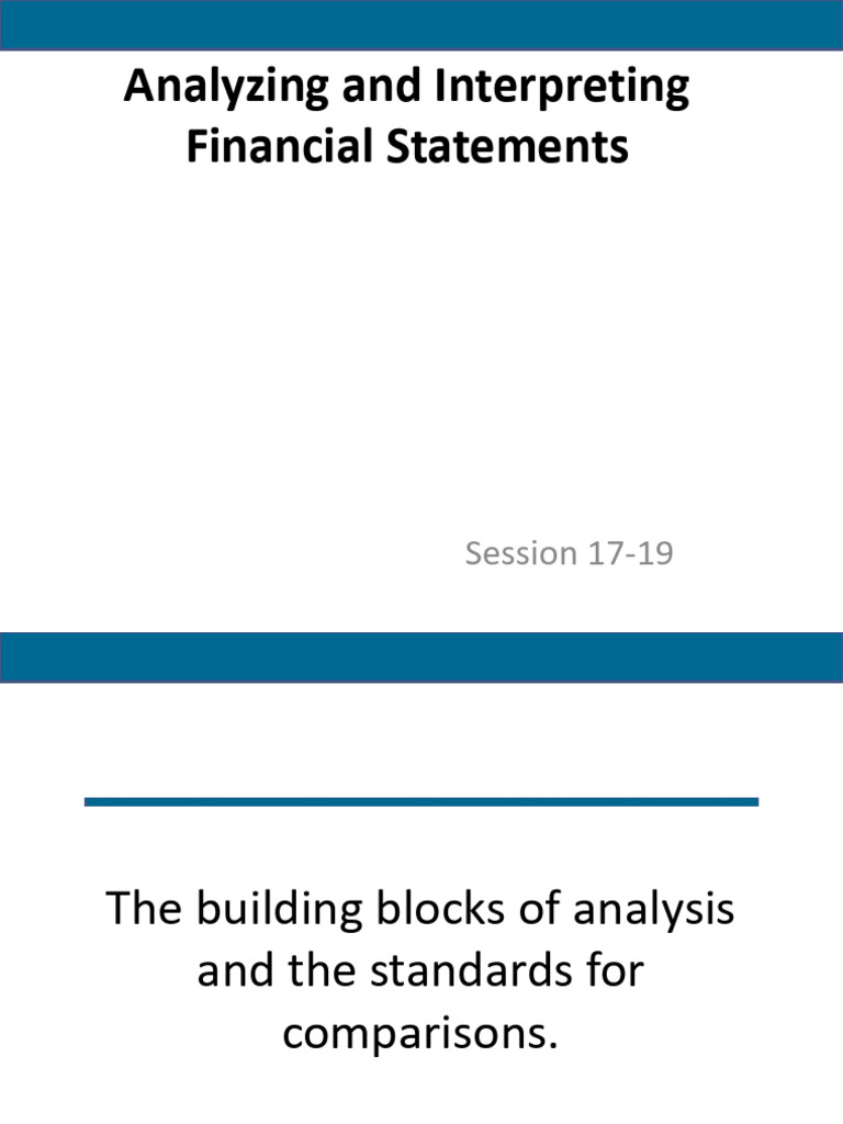 Financial Statement Anlaysis Ratio Analysis - Session 17 To 19 | PDF | Working Capital | Equity ...