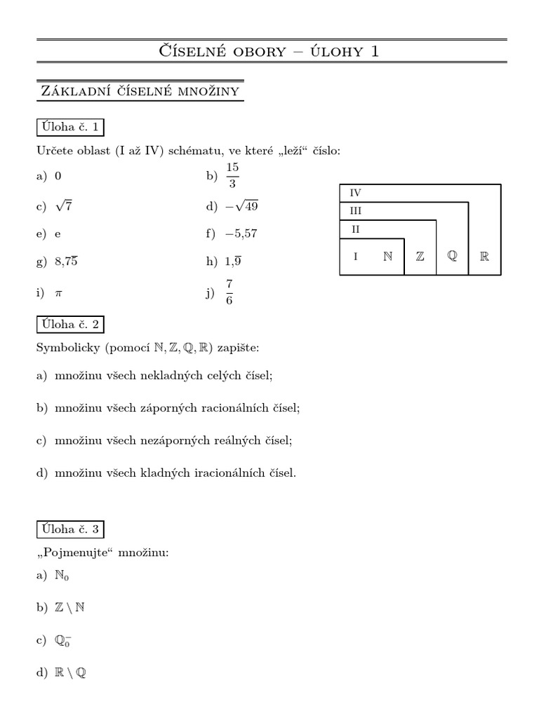 02 Ciselne Obory - Ulohy 1 | PDF